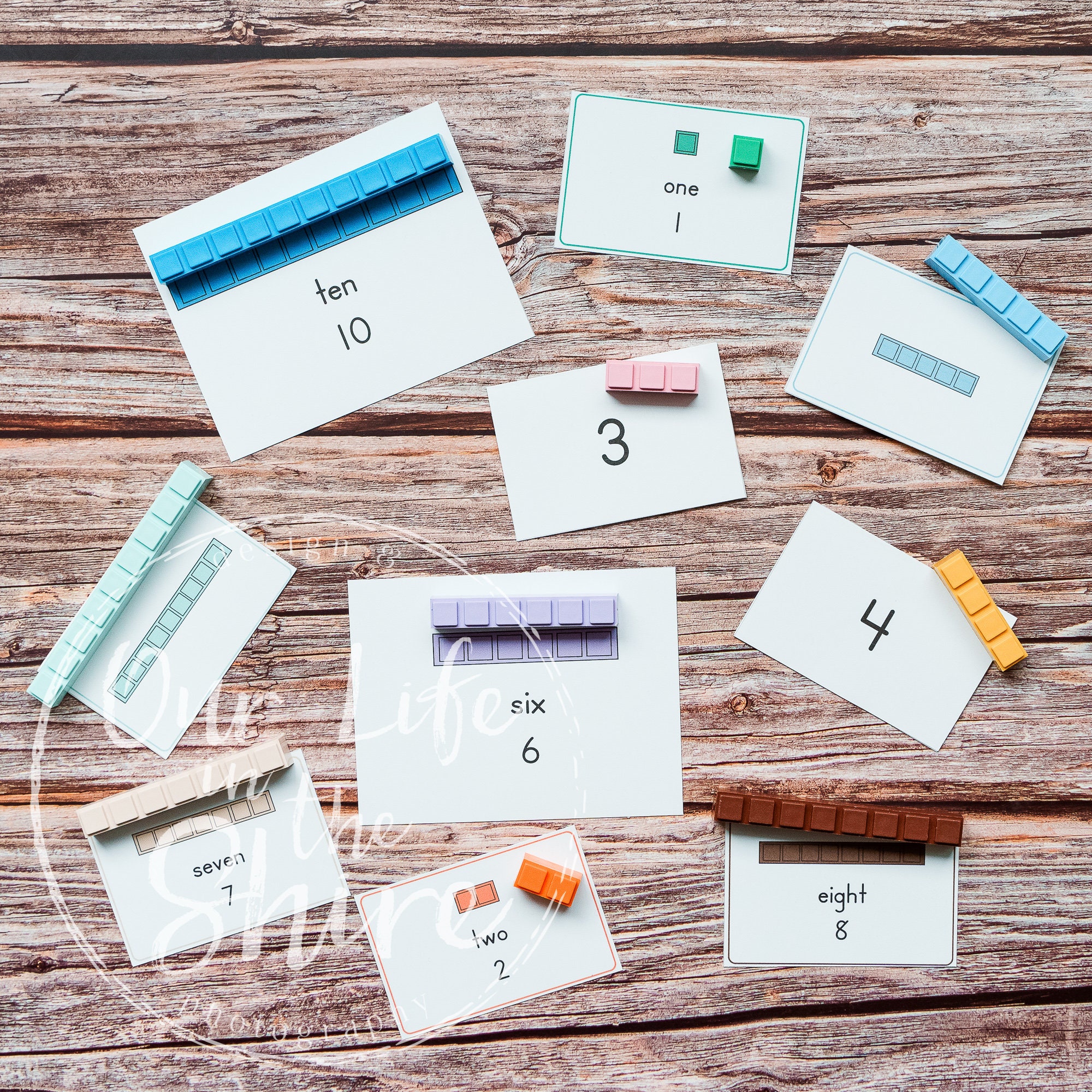 Math-u-see Inspired Flash Cards | 1-10 | Homeschool Printable ...