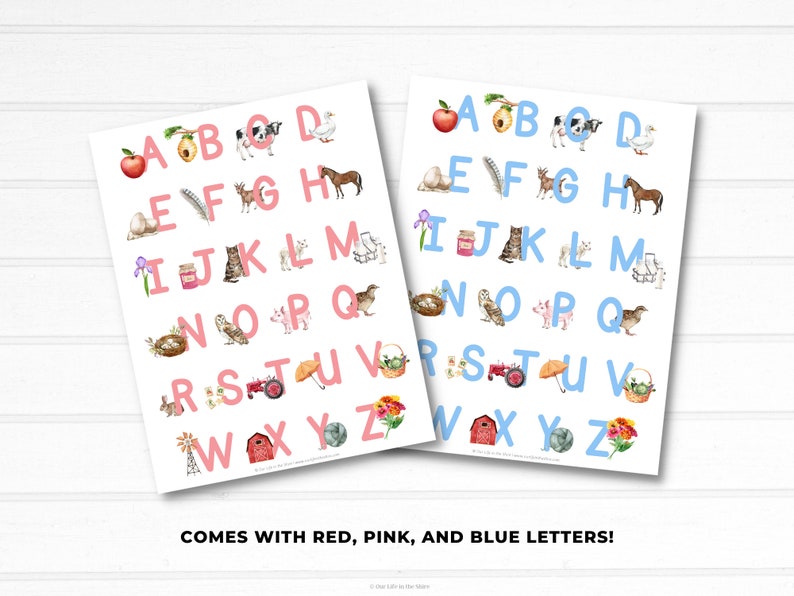 Farm Theme, Alphabet Poster, Nursery Poster, Classroom Decor ...