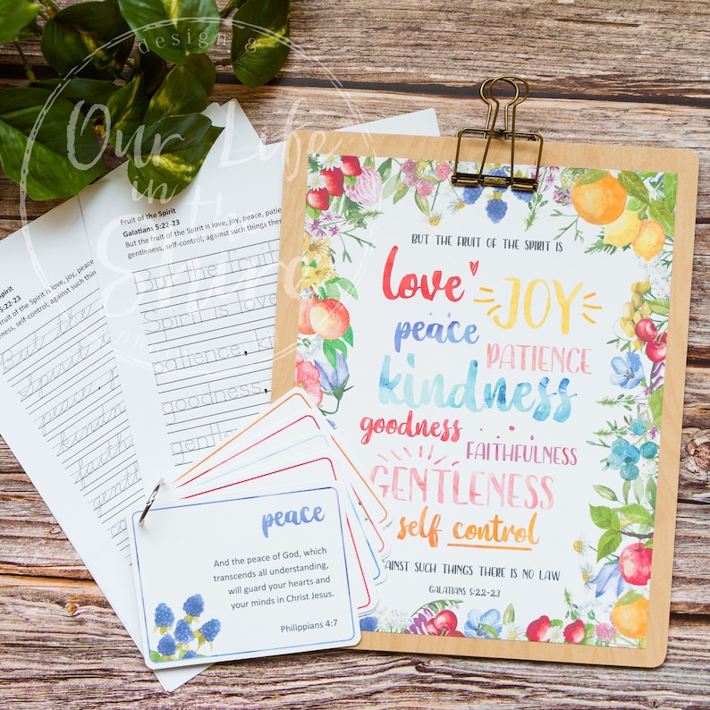 Fruit of the Spirit Galatians 5:22-23 Bible Activity Kids - Etsy