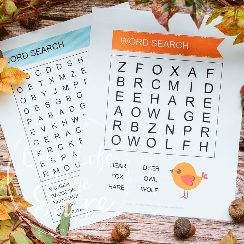Fall Forest Friends Fun & Games | Homeschool Printable Activities ...