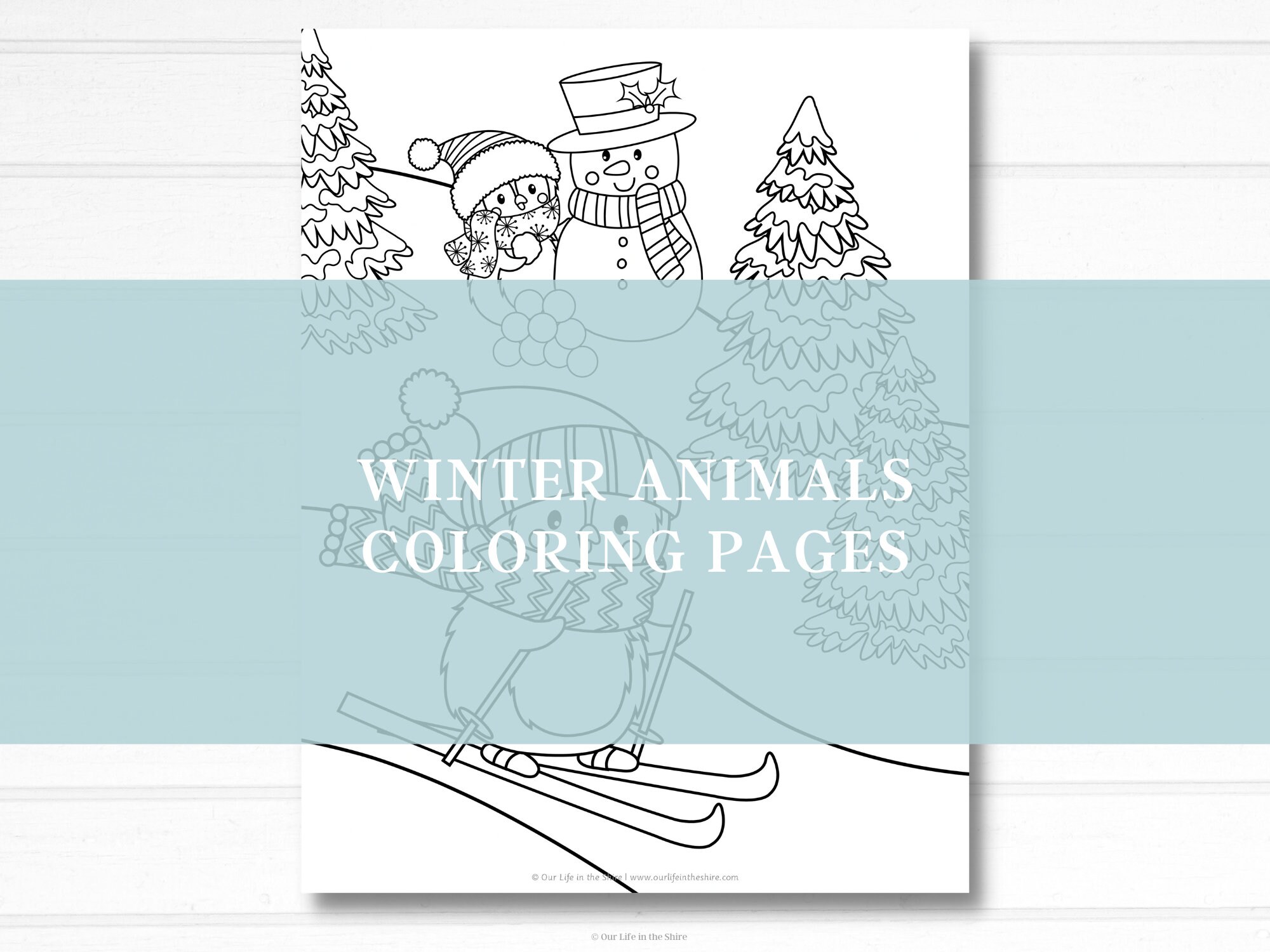 Winter Animals Coloring Pages, Activities for Kids, Toddlers, Preschool ...