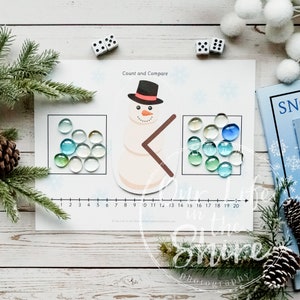 Snowman Math | 0-20 Number Sense | Homeschool Printable Activities ...
