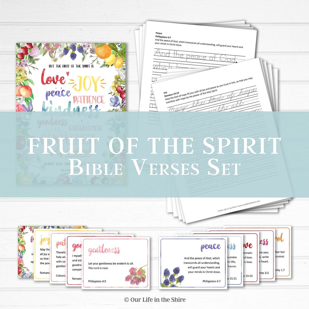 Fruit of the Spirit Galatians 5:22-23 Bible Activity Kids - Etsy
