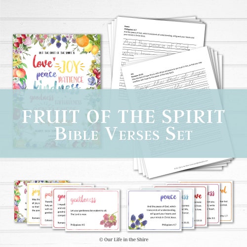 20 Fruit of the Spirit Printable Bookmarks galatians 5:22-23 - Etsy