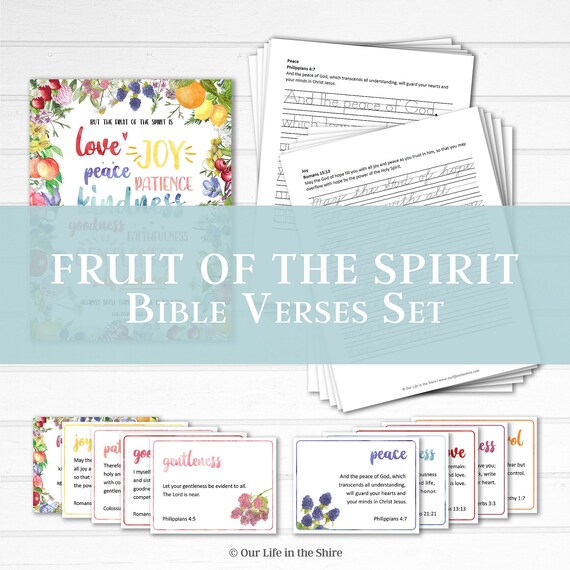 Fruit of the Spirit Galatians 5:22-23 Bible Activity Kids - Etsy
