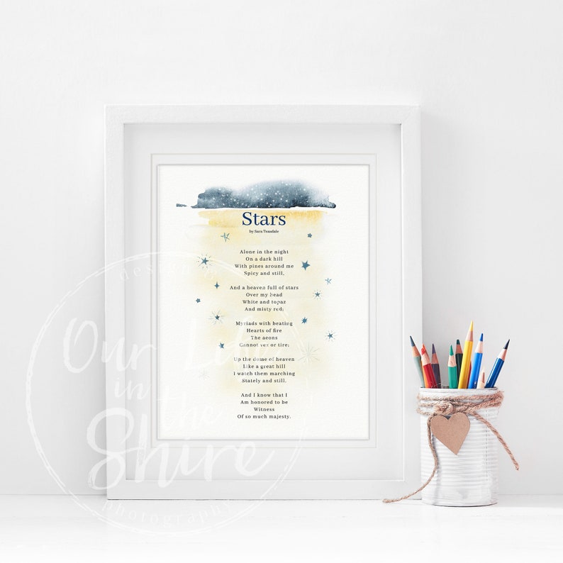 Summer Nature Poems Printable Set Wall Art Homeschool - Etsy