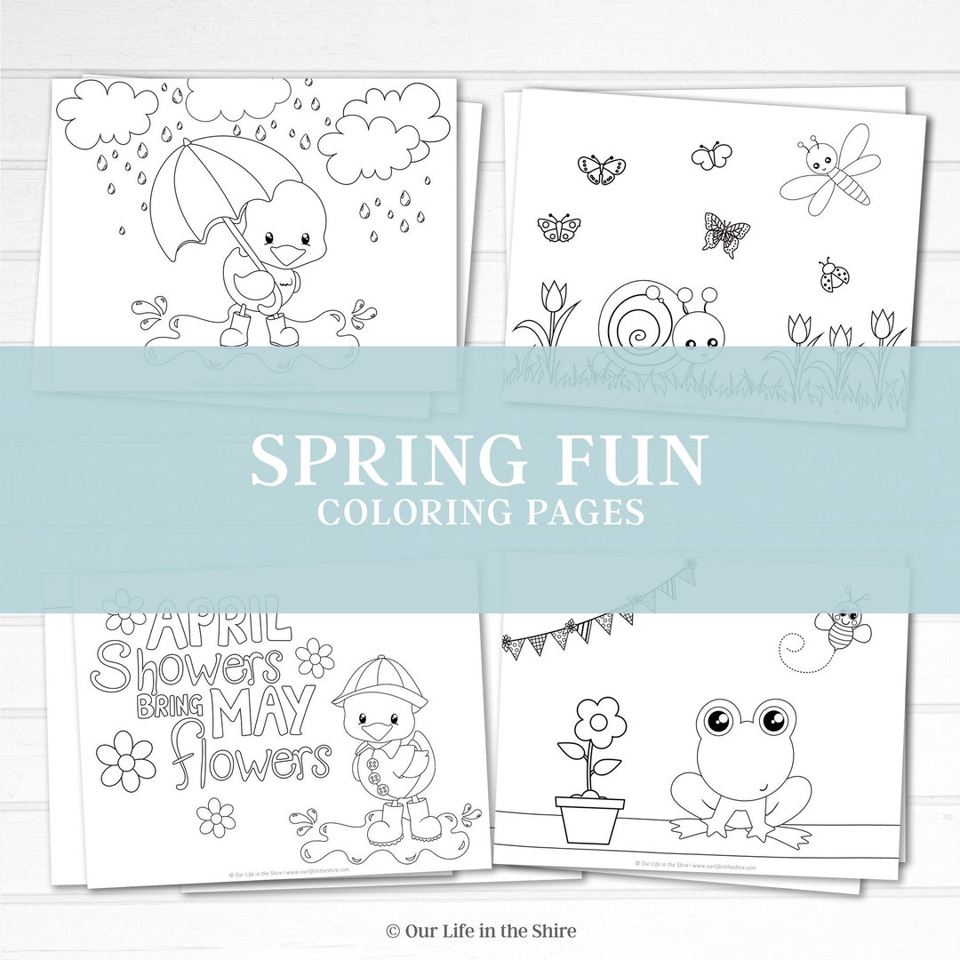 Spring Fun Coloring Pages | Toddler | Preschool | Kindergarten | First ...