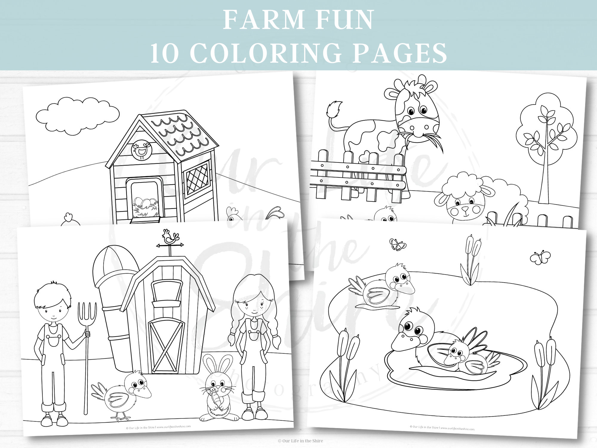 Farm Fun Coloring Pages, Activities for Kids, Toddlers, Preschool ...