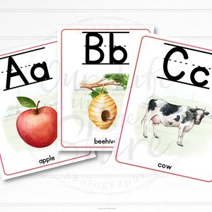 Farm Theme, Alphabet Posters, Flash Cards, Classroom Decor, Homeschool ...