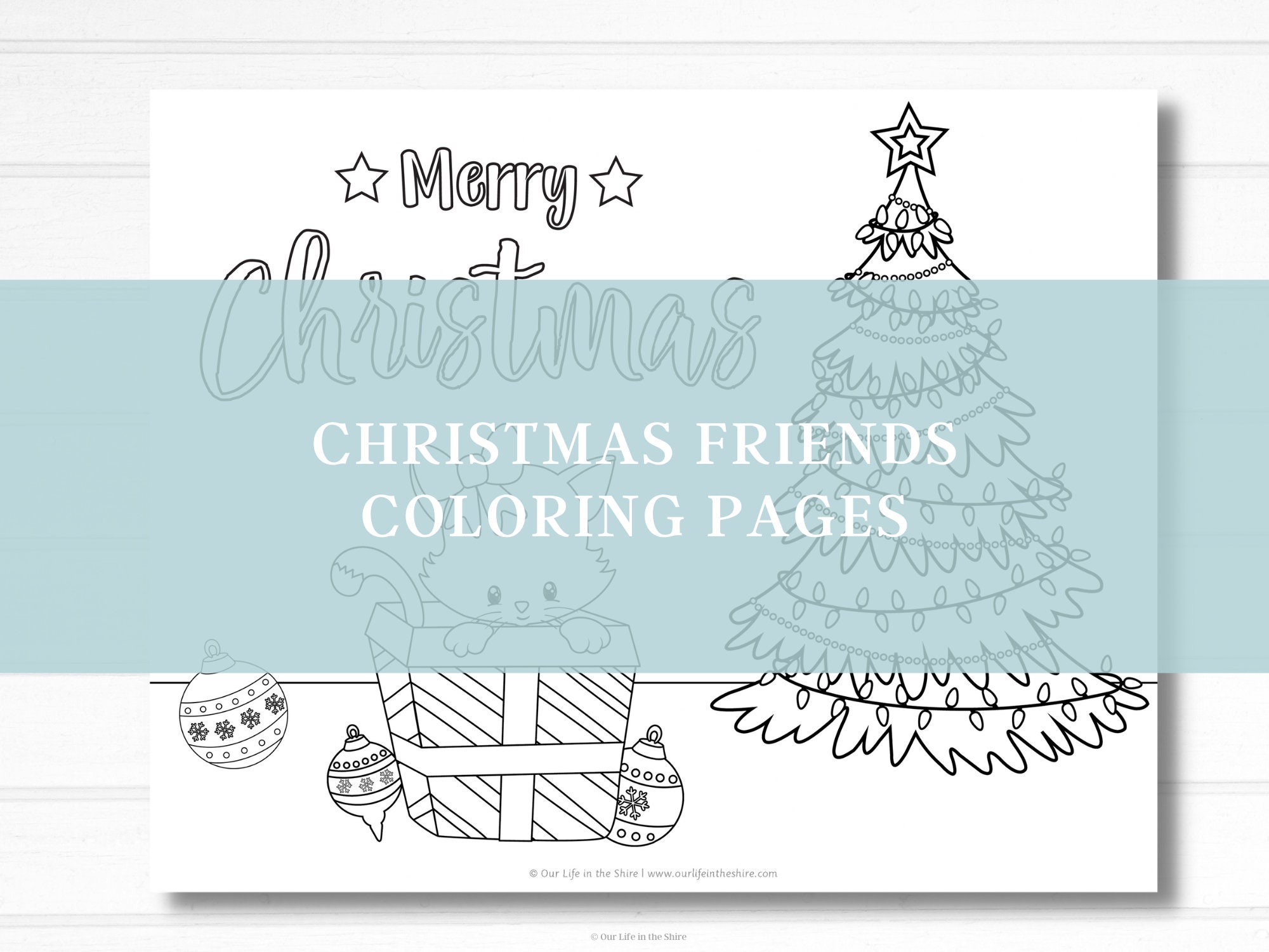 Christmas Animals Coloring Pages Activities for Kids - Etsy