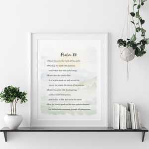 Psalm 100, Scripture Posters, Cards & Copywork, Bible Verses ...
