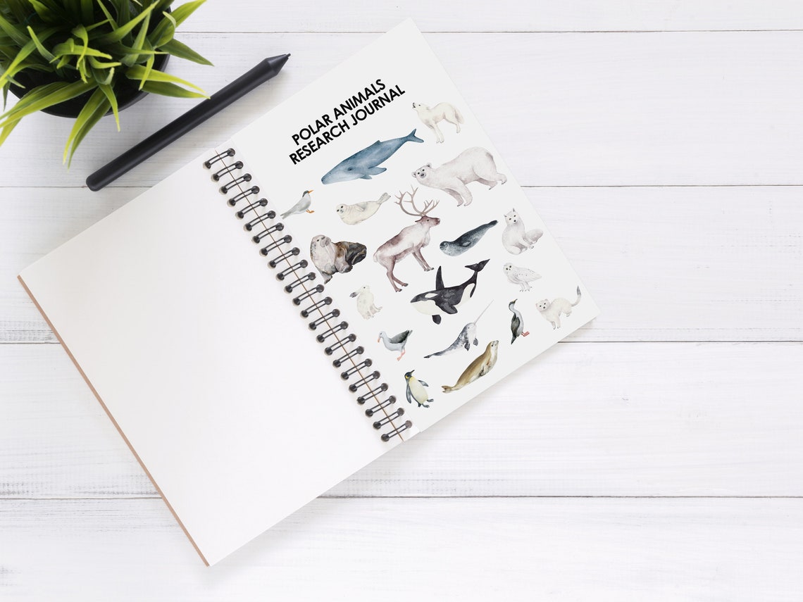 Polar Animals Research Journal and Fact Cards Science Unity | Etsy