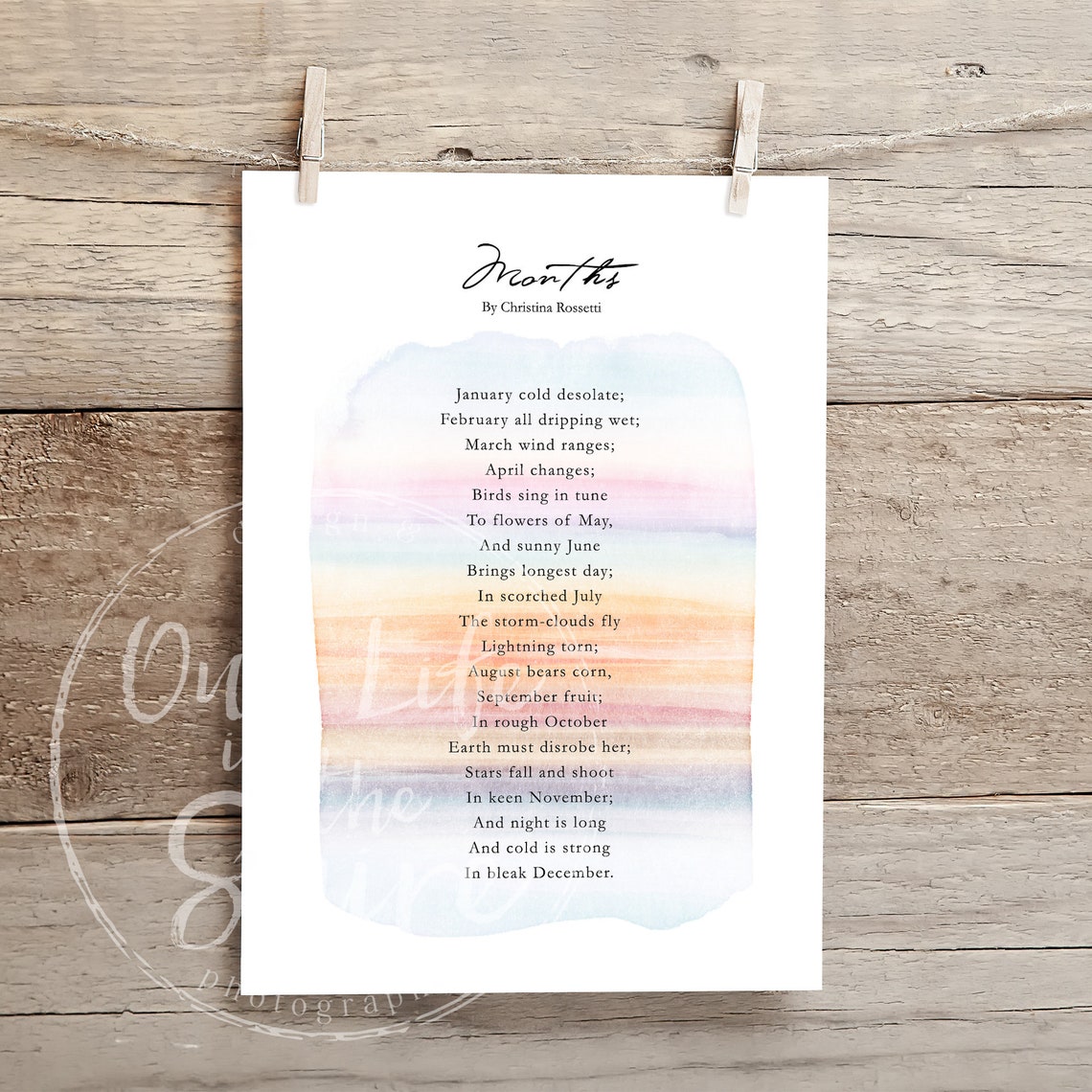 Summer Nature Poems Printable Set | Wall Art | Homeschool Printable ...