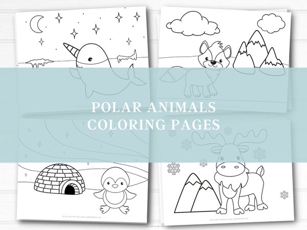Printable Cute Animal Coloring Pages Easy Fun Coloring Book - Etsy Canada