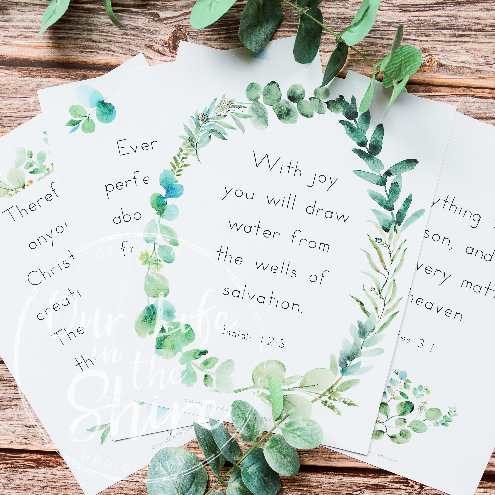 52 Nature Inspired Bible Verses, Scripture Posters, Cards & Copywork ...