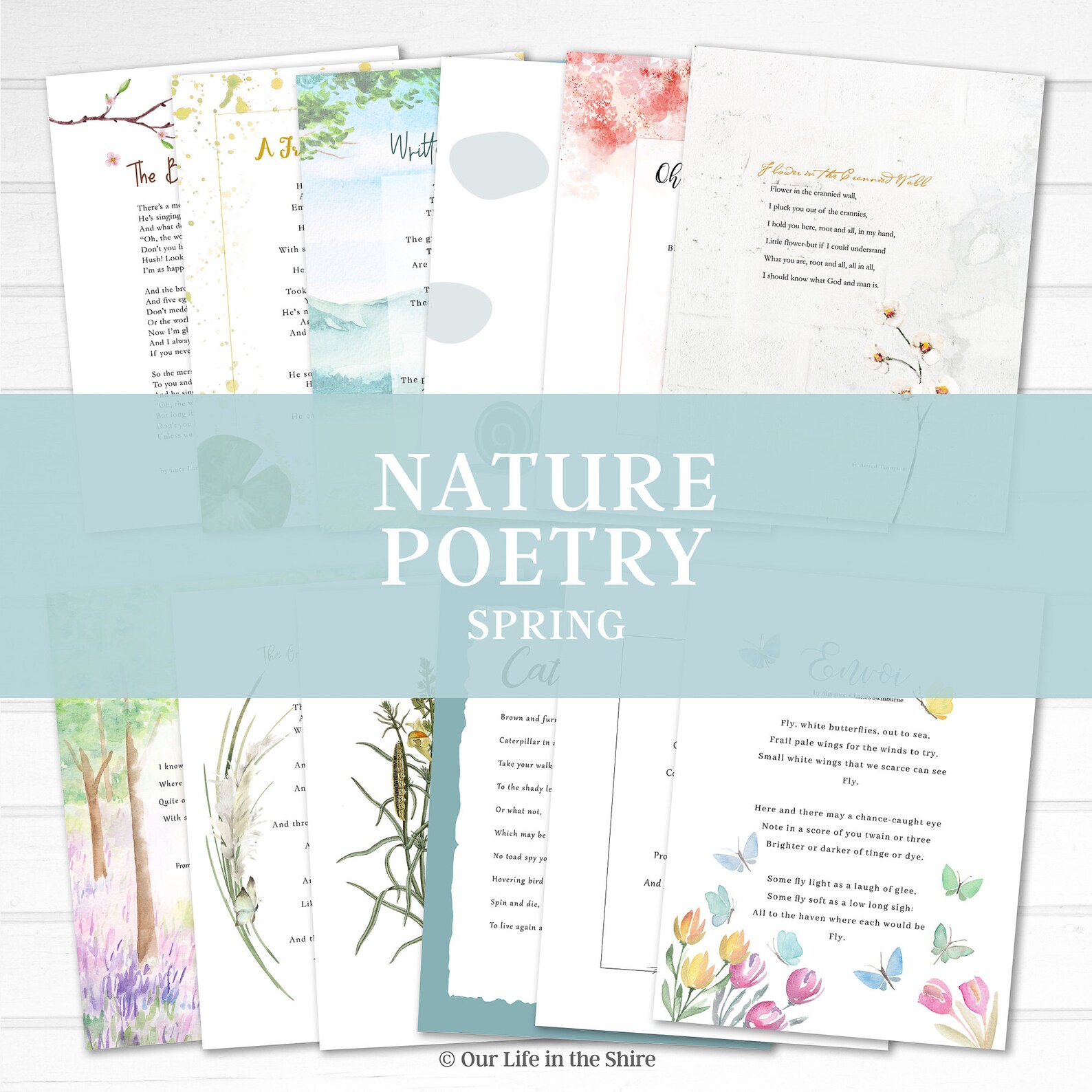 Nature Poems Printable Set | Wall Art | Homeschool Printable ...