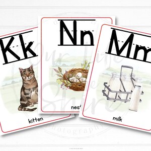 Farm Theme, Alphabet Posters, Flash Cards, Classroom Decor, Homeschool ...