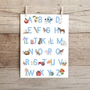 Farm Theme, Alphabet Poster, Nursery Poster, Classroom Decor ...