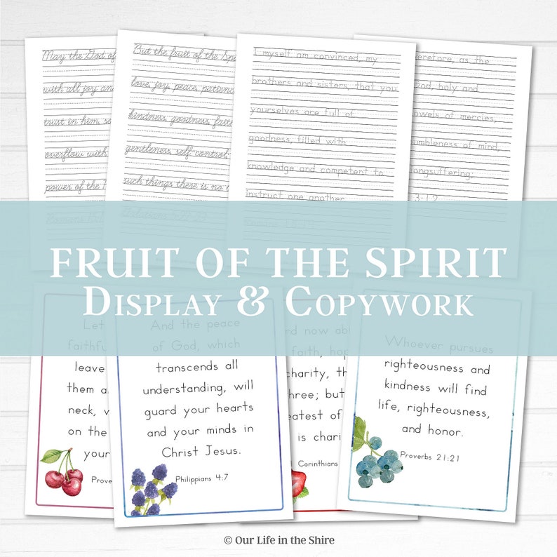 Fruit of the Spirit Galatians 5:22-23 Bible Activity Kids - Etsy