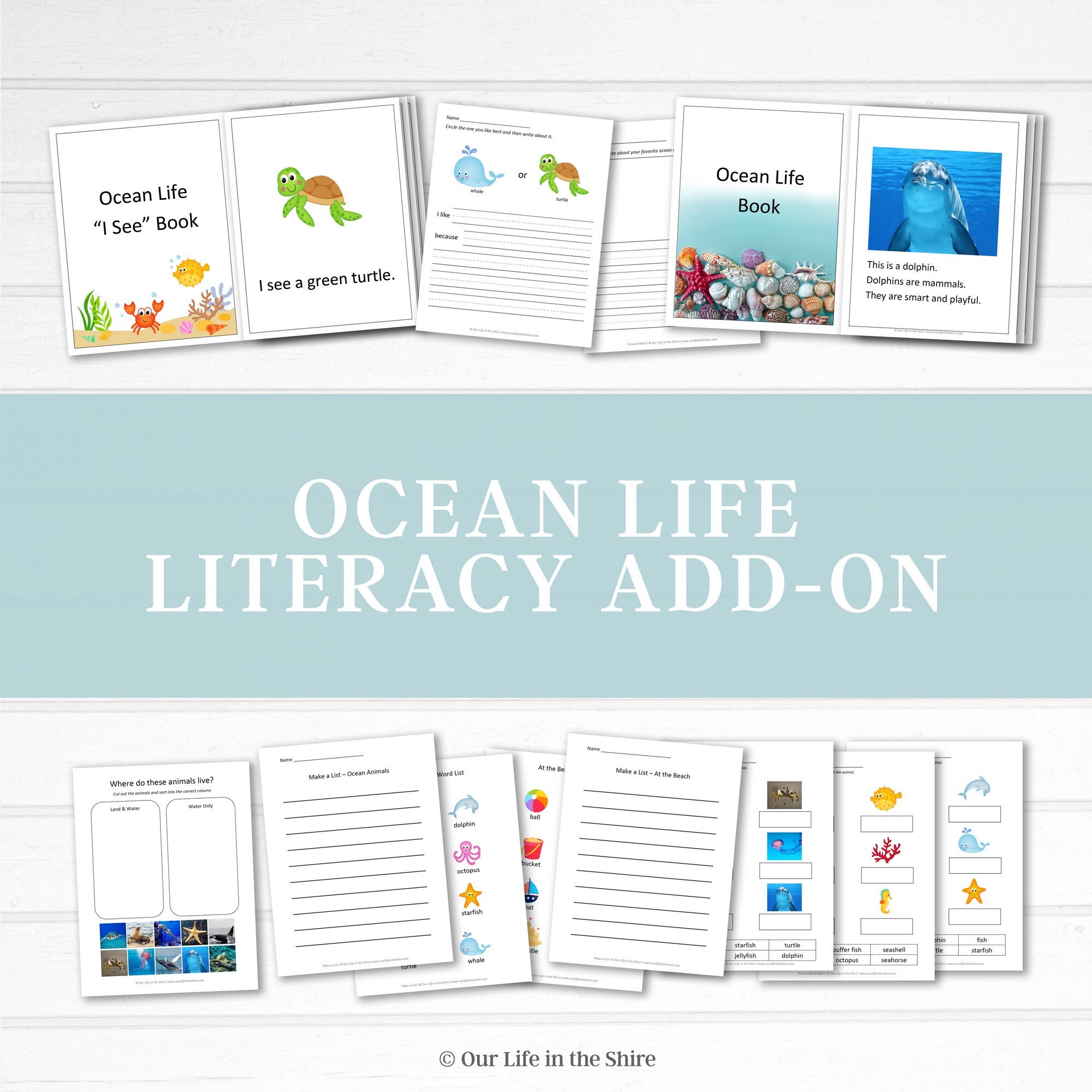 Ocean Life ULTIMATE Bundle | Homeschool Printable Activities | Numbers ...