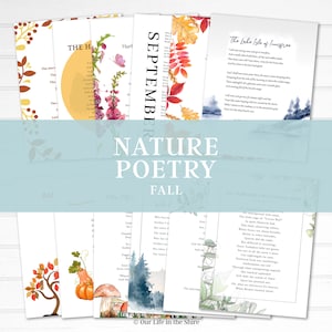 Nature Poems Printable Set | Wall Art | Homeschool Printable ...