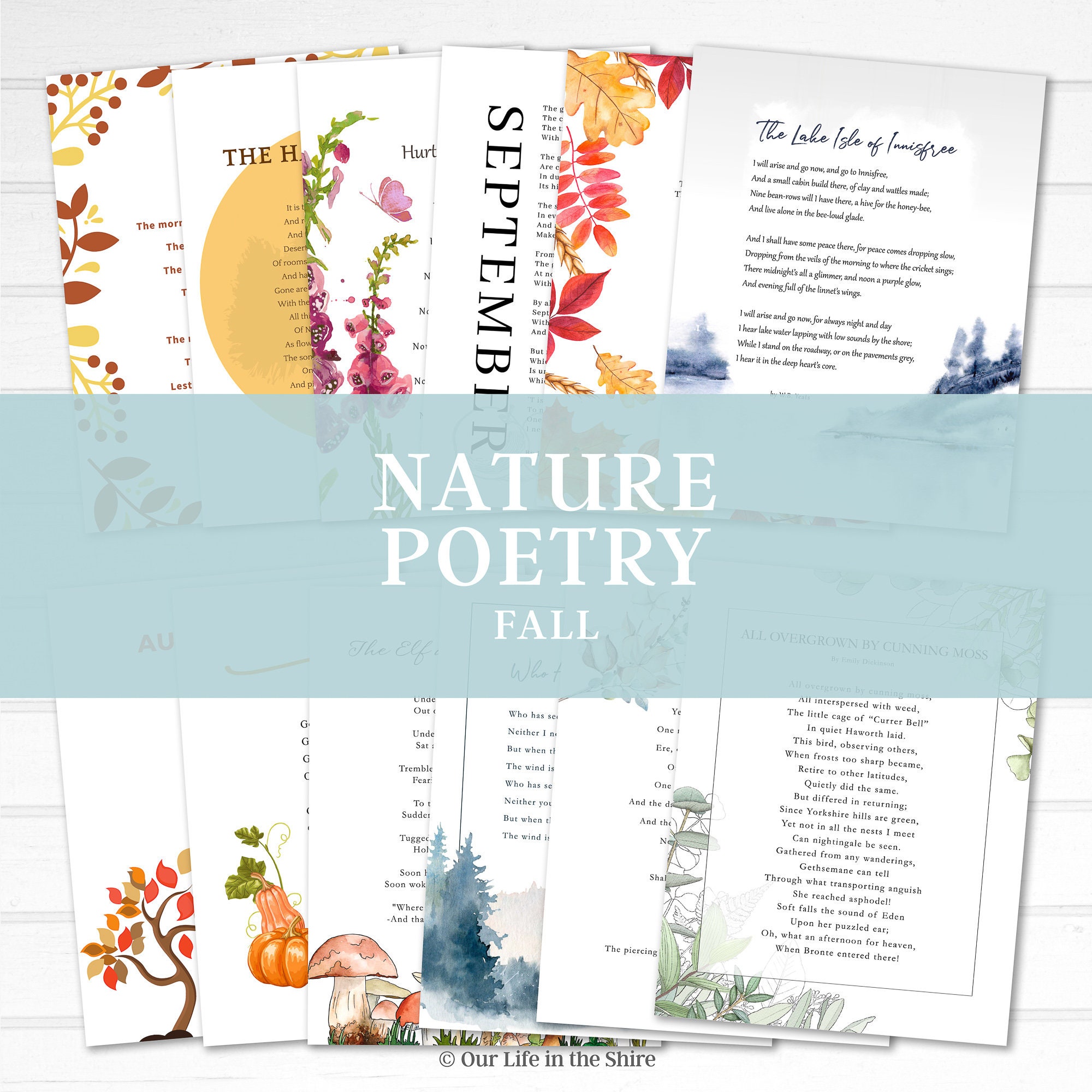 Nature Poems Printable Set | Wall Art | Homeschool Printable ...