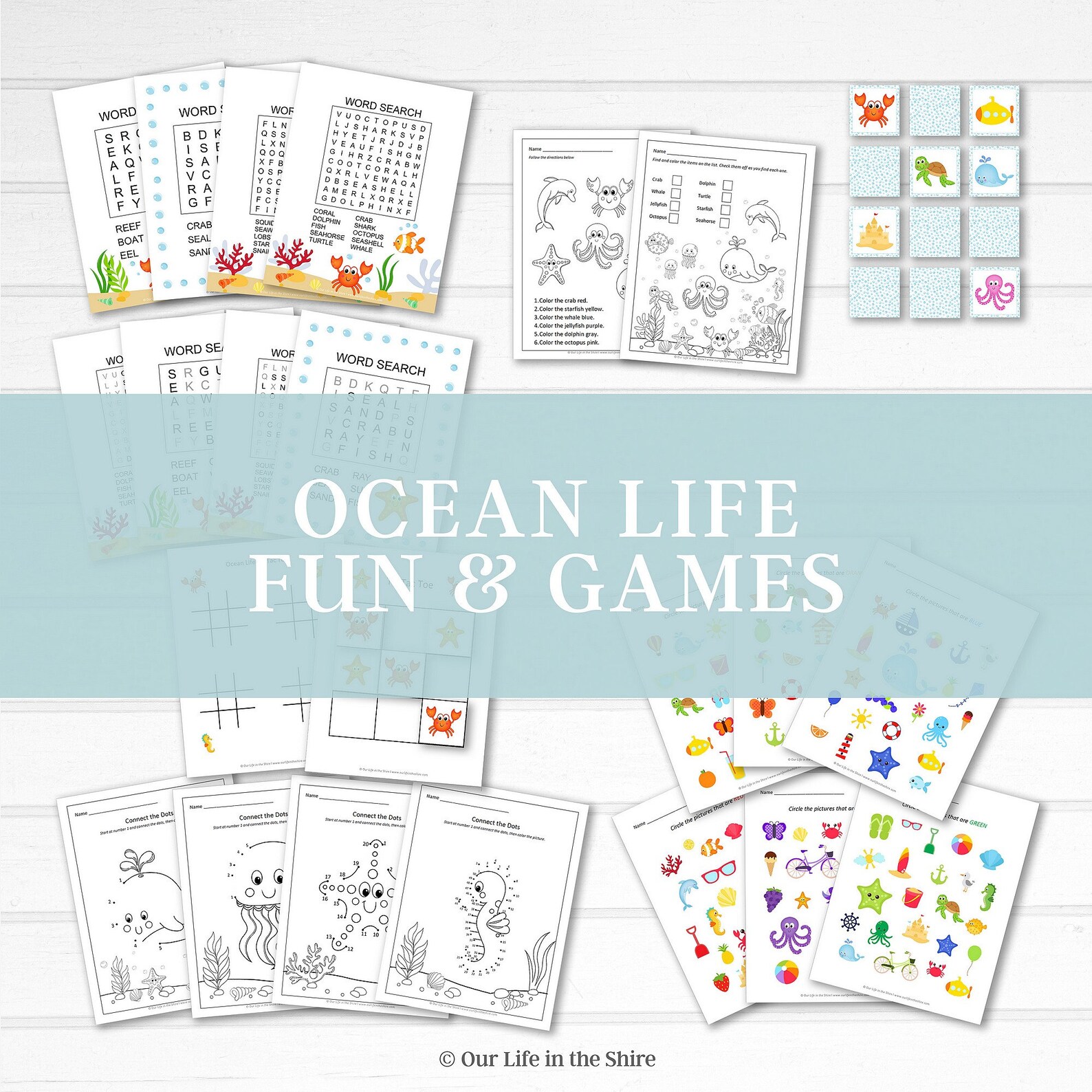 Ocean Life ULTIMATE Bundle | Homeschool Printable Activities | Numbers ...