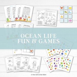 Ocean Life ULTIMATE Bundle | Homeschool Printable Activities | Numbers ...