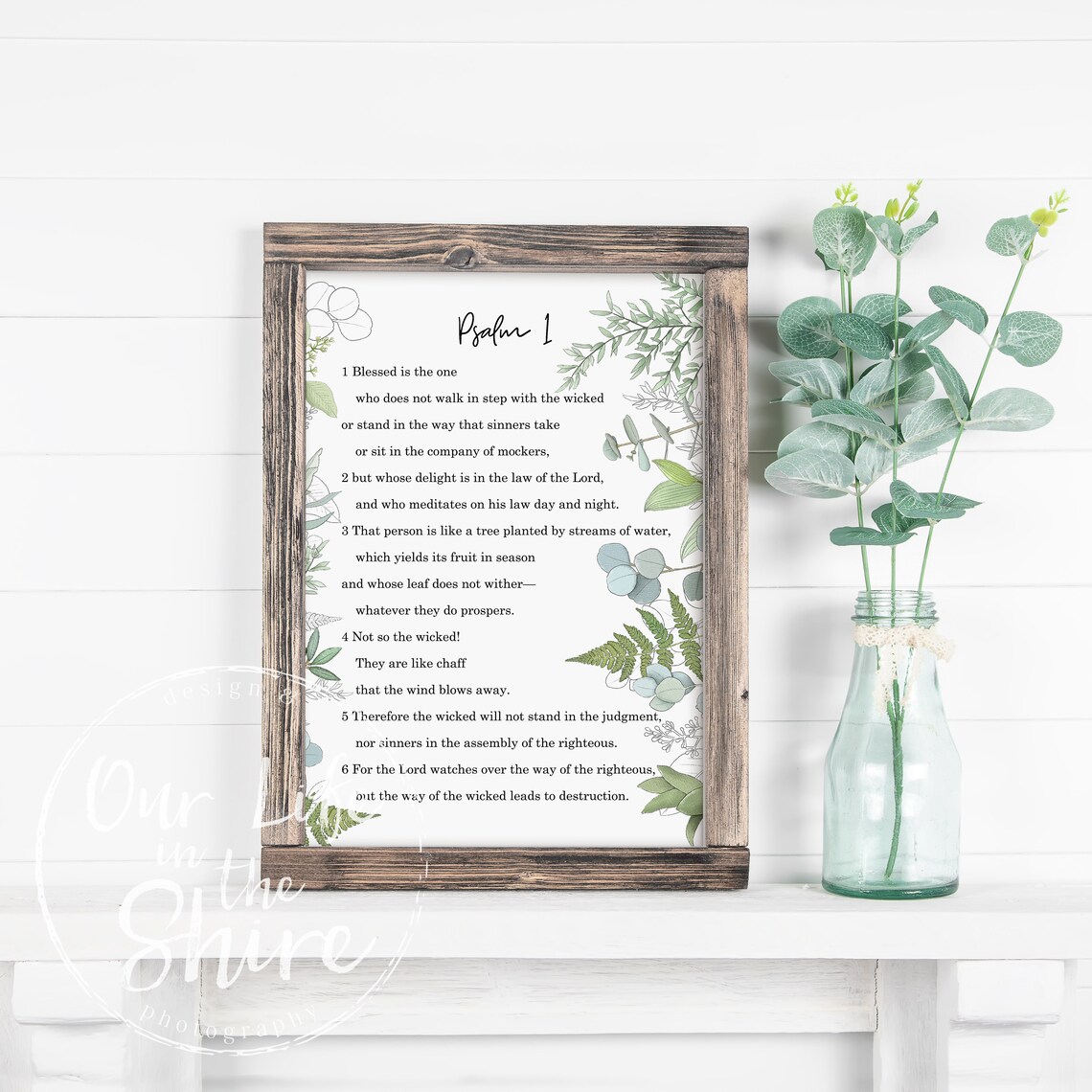 Psalm 1, Scripture Posters & Copywork, Bible Verses, Tracing ...