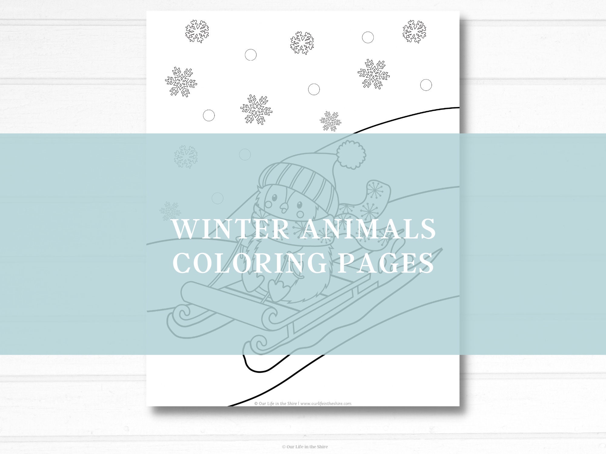 Winter Animals Coloring Pages, Activities for Kids, Toddlers, Preschool ...