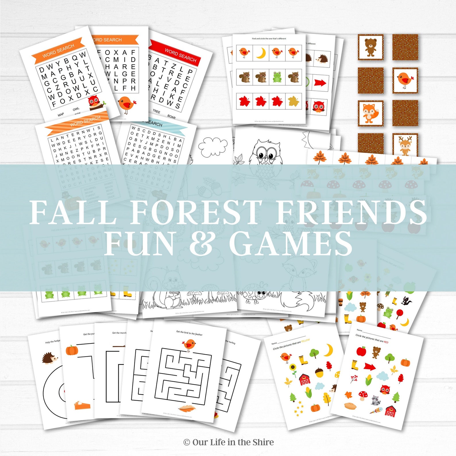 Fall Forest Friends Fun & Games | Homeschool Printable Activities ...