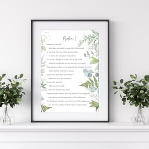 Psalm 1, Scripture Posters & Copywork, Bible Verses, Tracing ...