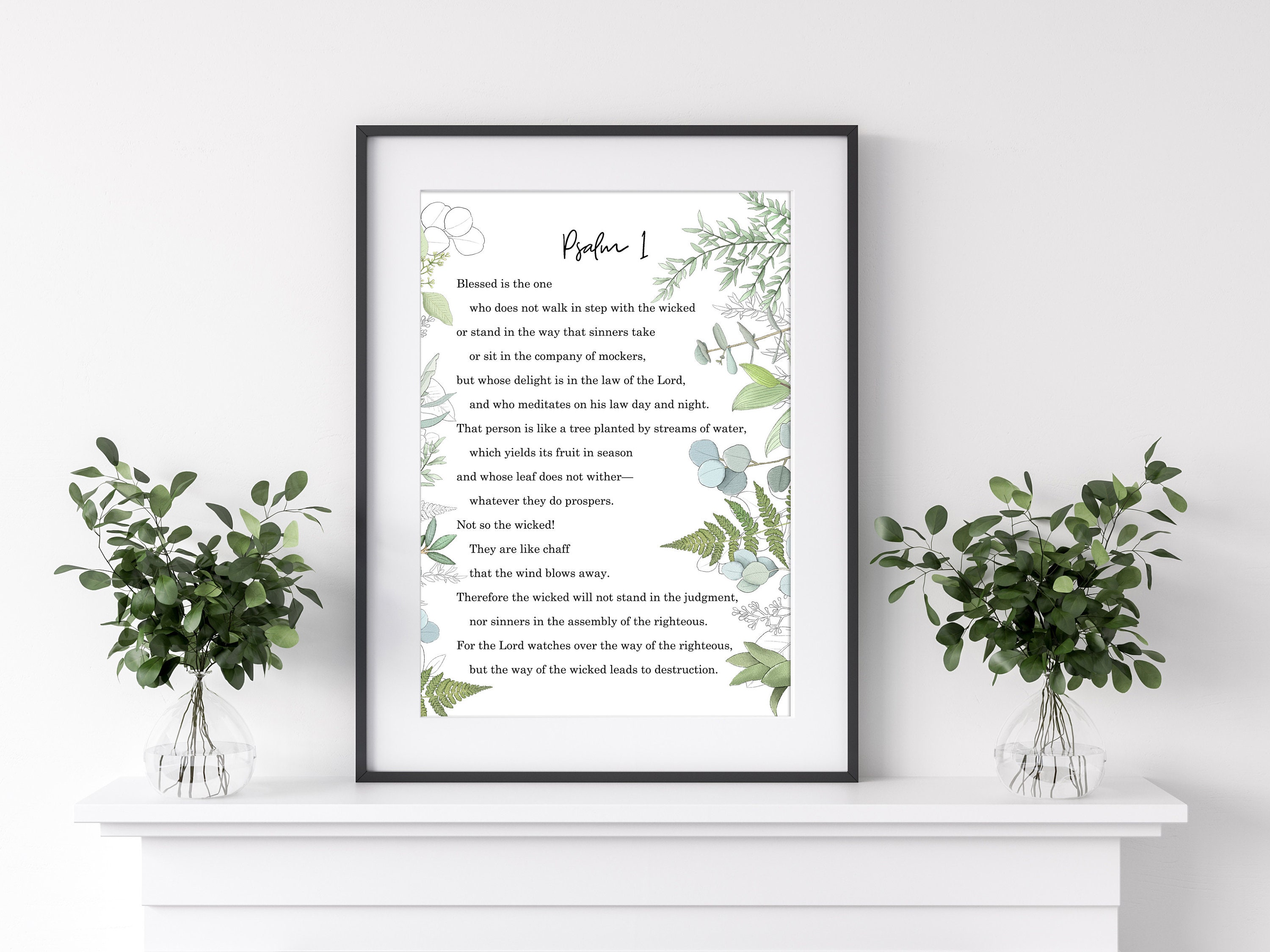 Psalm 1, Scripture Posters & Copywork, Bible Verses, Tracing ...