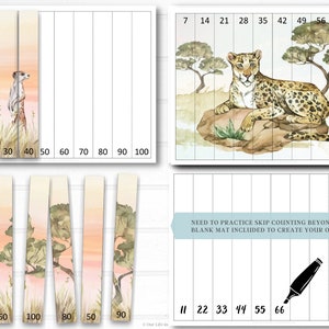 Skip Counting African Safari Animals | Homeschool Printable Activities ...