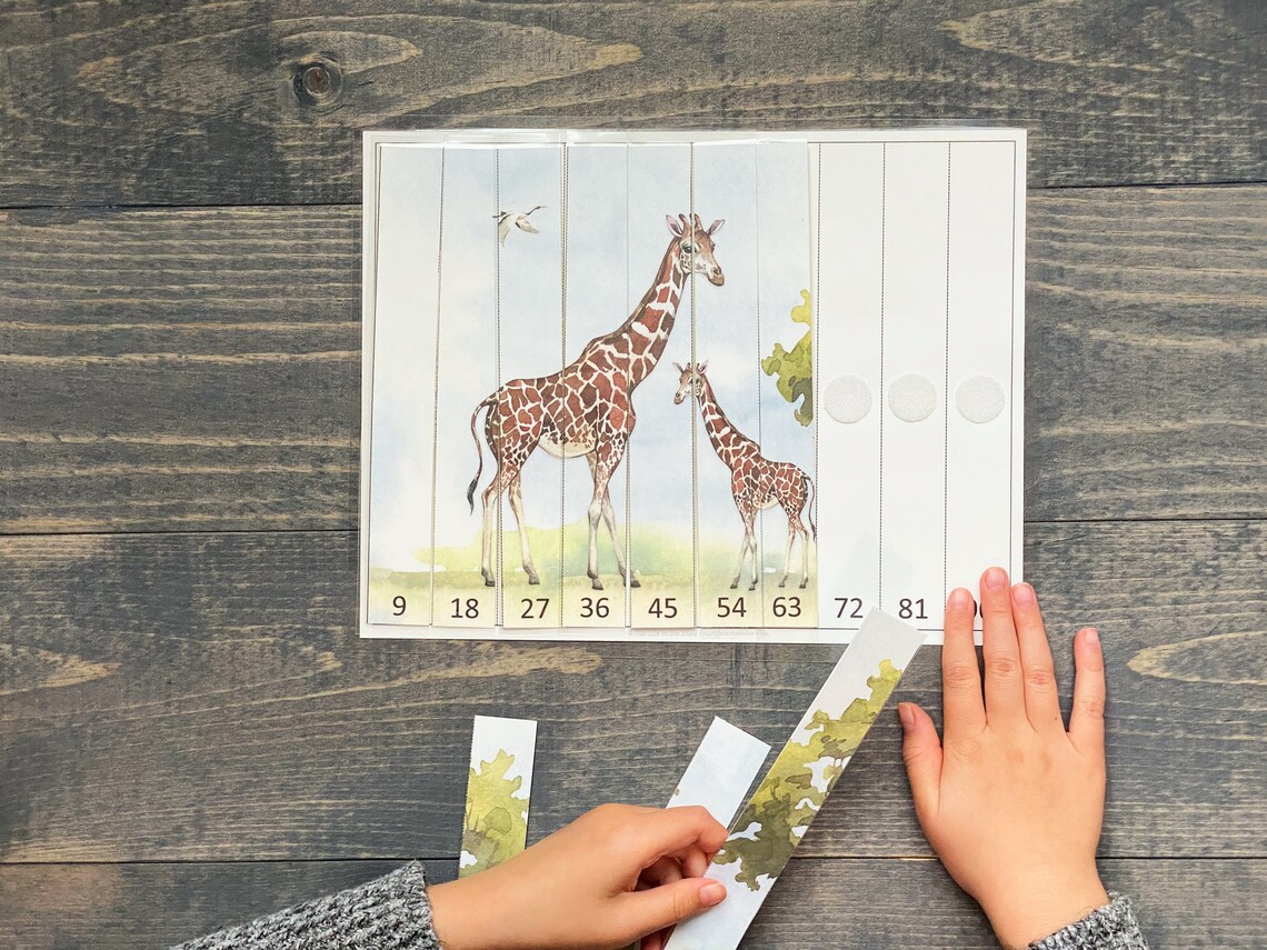 Skip Counting African Safari Animals | Homeschool Printable Activities ...
