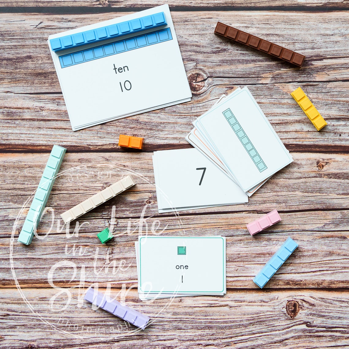 Math-u-see Inspired Flash Cards | 1-10 | Homeschool Printable ...