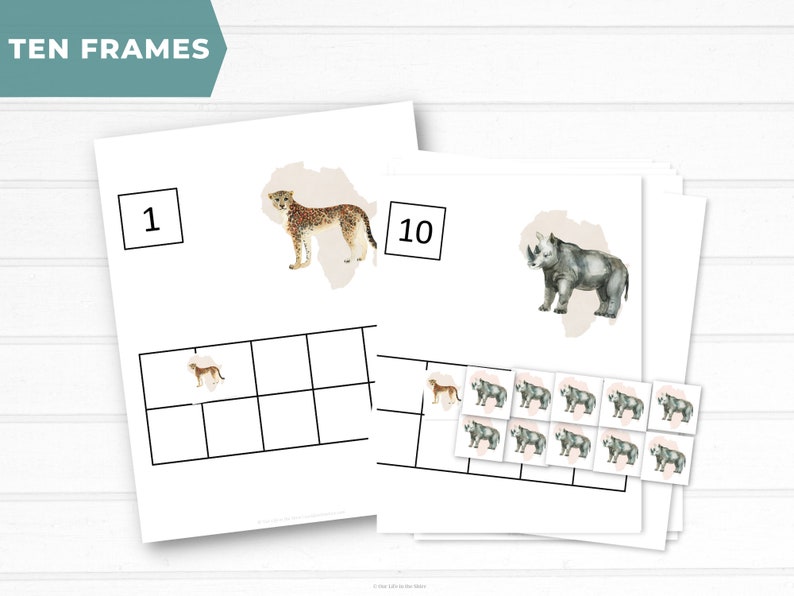 African Safari Animals Early Learning Bundle Kindergarten - Etsy