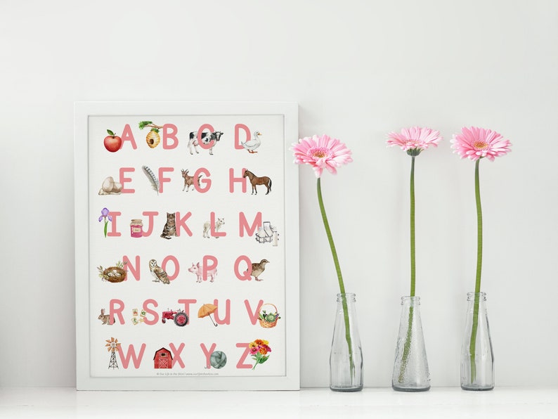 Farm Theme, Alphabet Poster, Nursery Poster, Classroom Decor ...