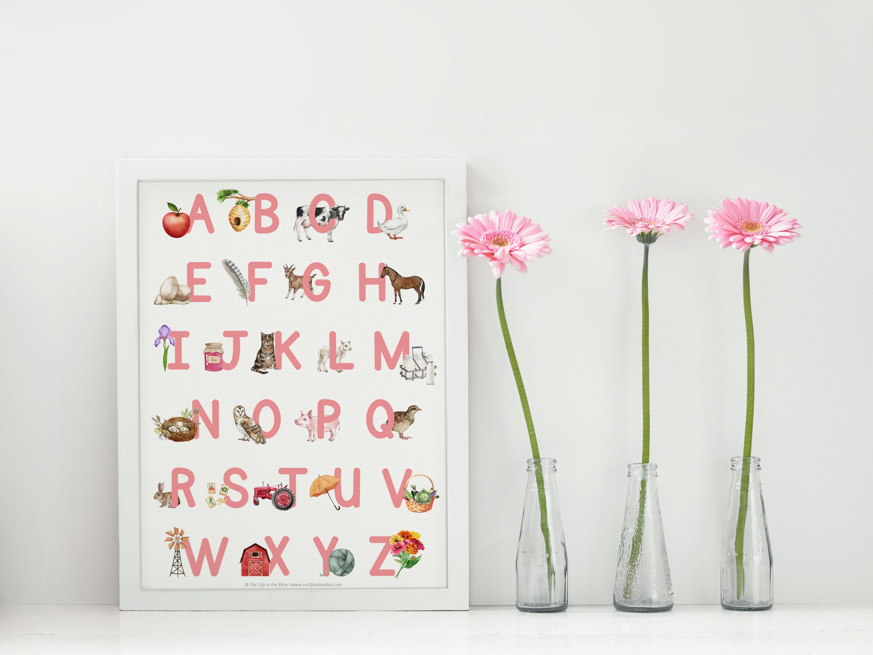 Farm Theme, Alphabet Poster, Nursery Poster, Classroom Decor ...