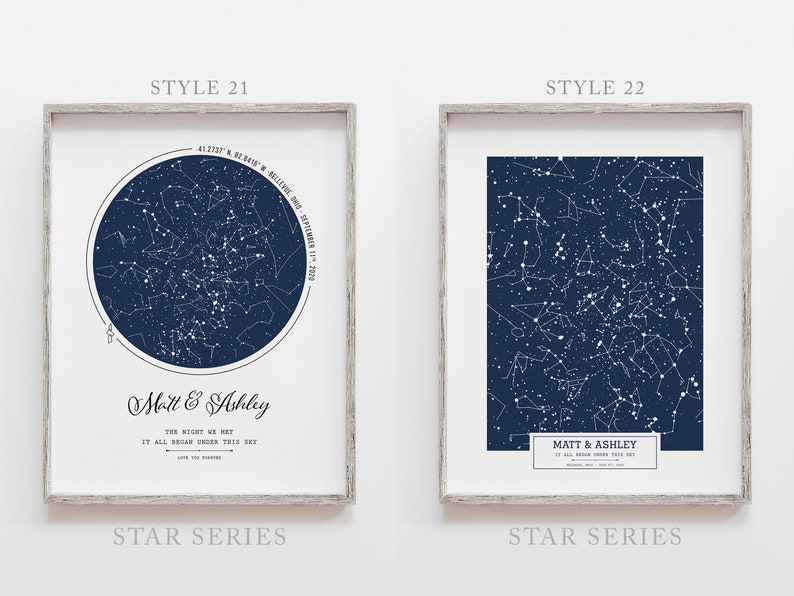 Custom Star Map Digital Download Star Map Print Night Sky - Etsy