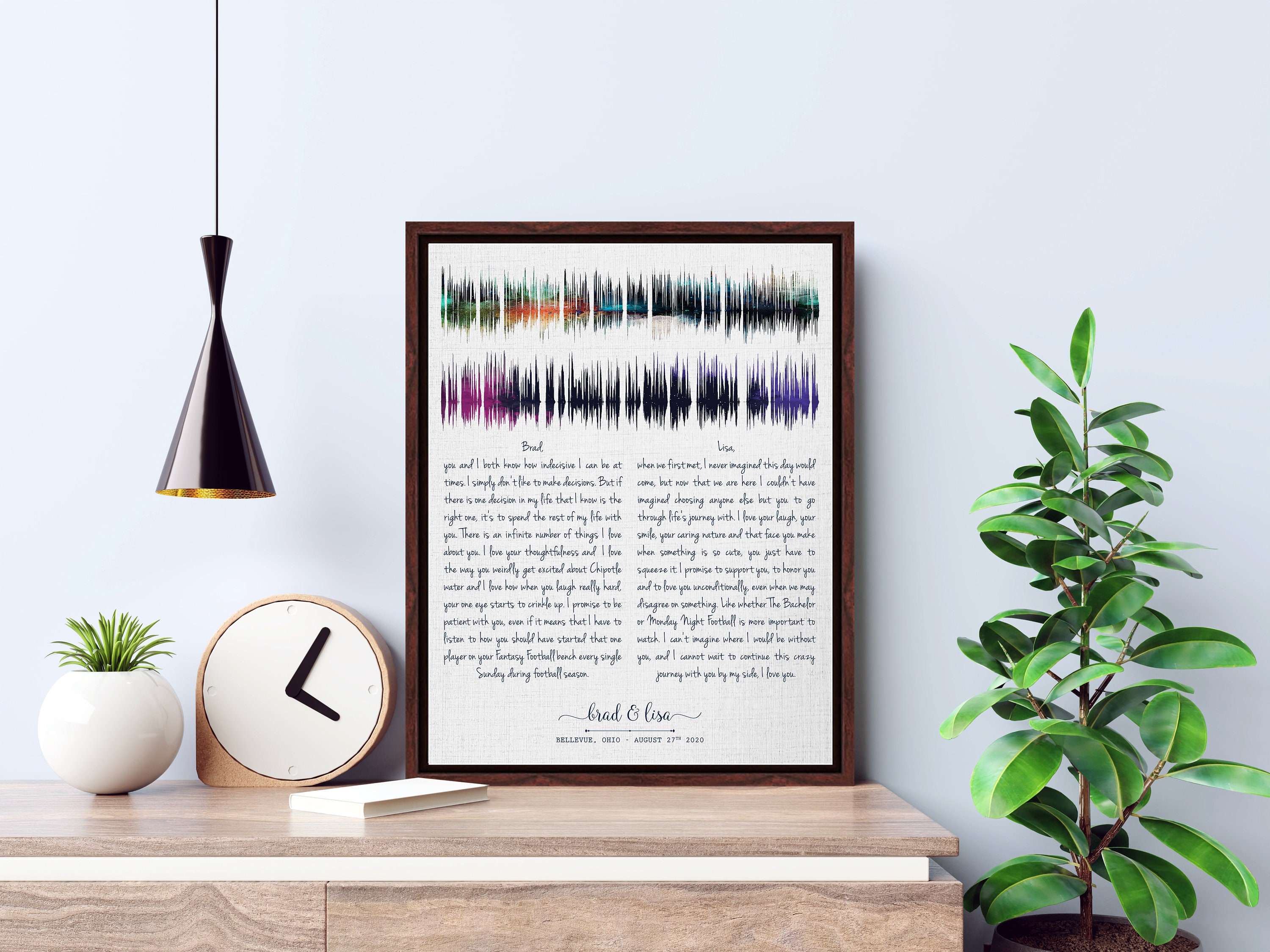 Unique Soundwave gifts Custom Song Art Couple wedding wall | Etsy