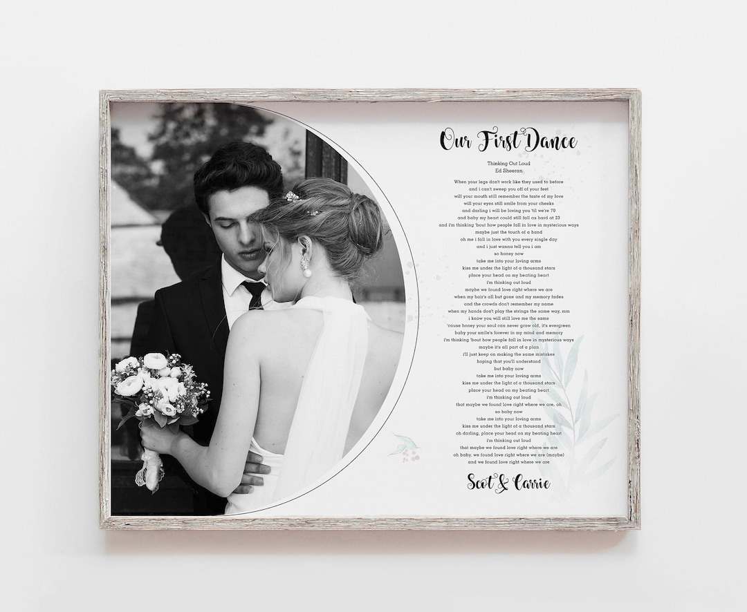Our First Dance Custom Framed First Dance Print on Canvas Wedding ...