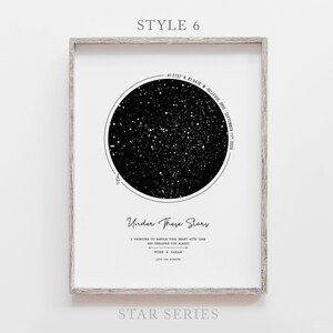 Custom Star Map by Date and Location, Personalized Sky Map Printable ...