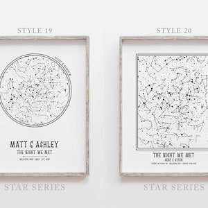 Fathers Day Gift From Daughter | Personalized Star Map Print | Mothers ...