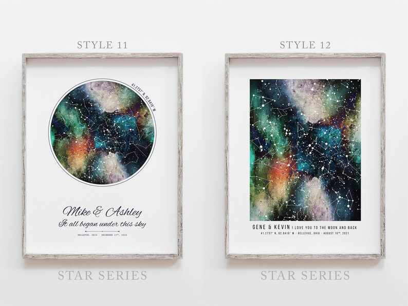 Custom Star Map Digital Download Star Map Print Night Sky - Etsy