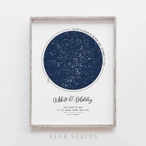 Personalized Night Sky Gifts for Couple, 1st Year Paper Anniversary ...