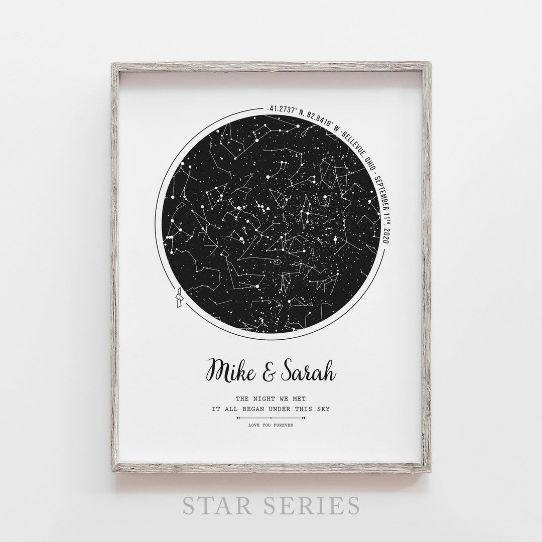 Custom Star Map Print, Night Sky Prints, Star Map, Mother Day Gift for ...
