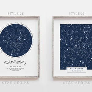 Fathers Day Gift From Daughter | Personalized Star Map Print | Mothers ...