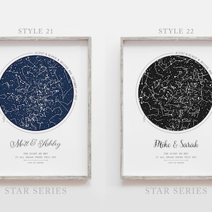 Custom Star Map Print, Star Map by Date, Anniversary Gift for Husband ...