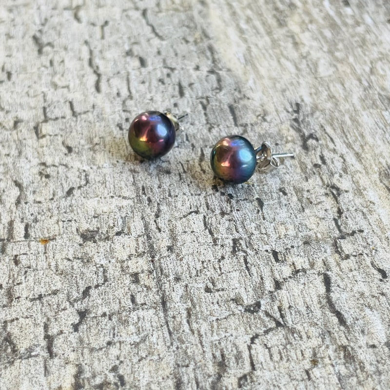 Blue Pearl Earrings - Etsy